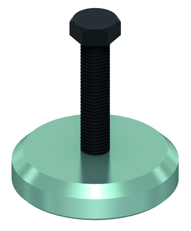 Pieds et supports antivibratoires acier - embase vis de précision